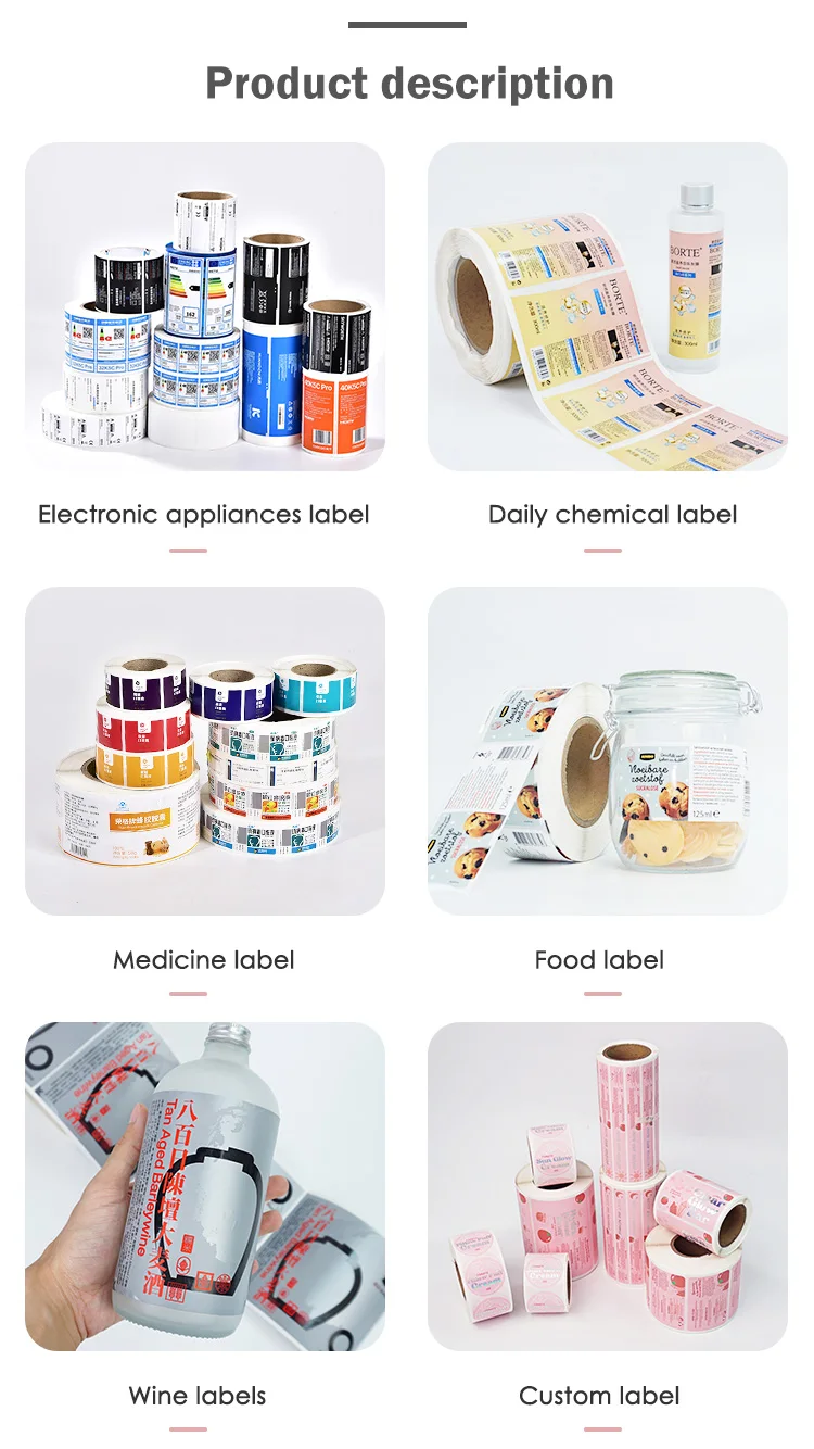 Custom Waterproof Packaging Label Stamping Gold Foil Roll Printing Food ...