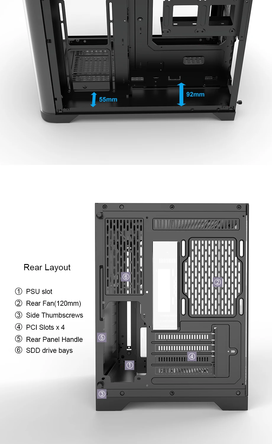 Shop Our Factory Price New Trend PC Case with Curved Glass