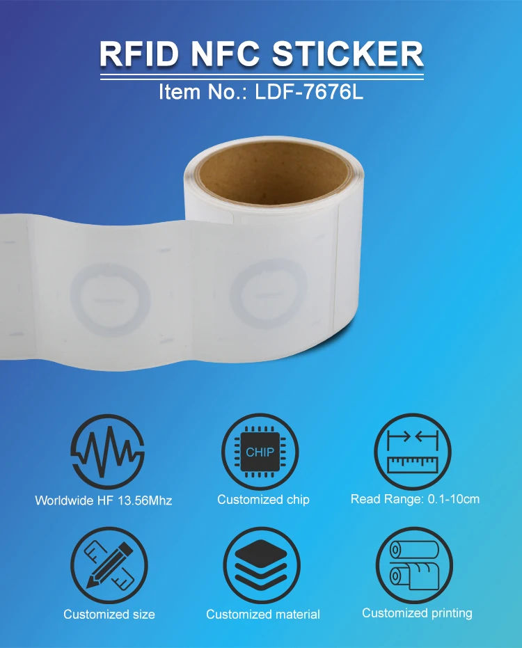 Factory Custom Logo Printable Programmable Rfid Label Tag Nfc Sticker ...