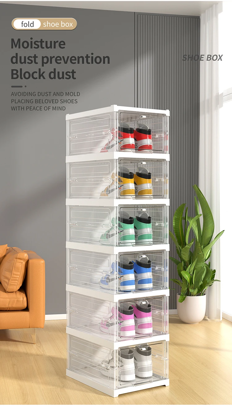 6-tier Foldable Shoe Rack Organizer for Closet Storage