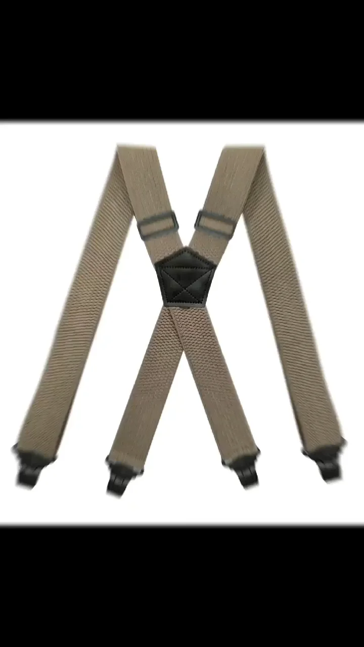 Heavy Duty Work Suspenders For Men 3.8cm Wide X-back With 4 Plastic ...