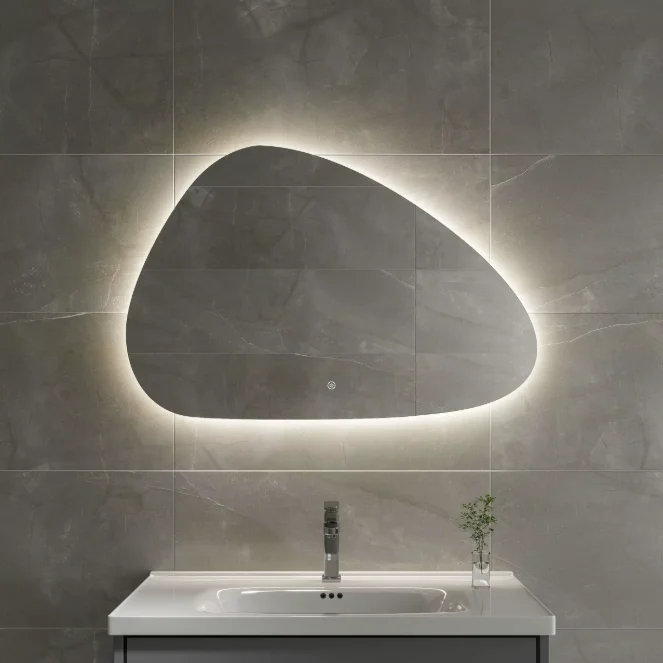 Modern Illuminated Water Drop Shaped LED Mirror Anti-Fog Dimmable ...