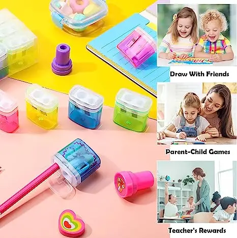 School Pencil Sharpener Custom 2 Holes Small Manual Pencil Sharpener ...