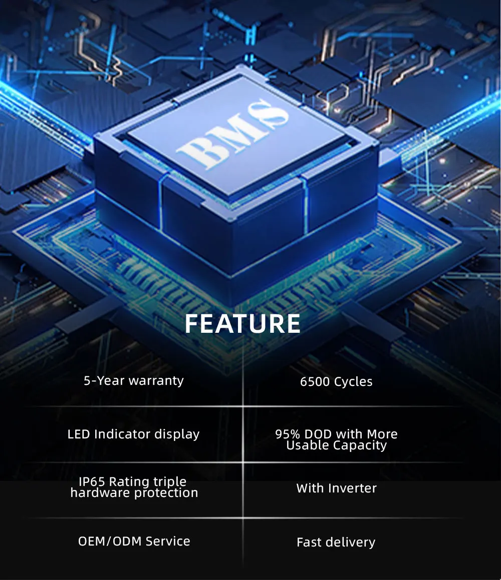 Sunpok All-in-one Mabile Ess Battery 48v 51.2v 200ah 300ah 10kwh Built-in Hybrid Inverter ...