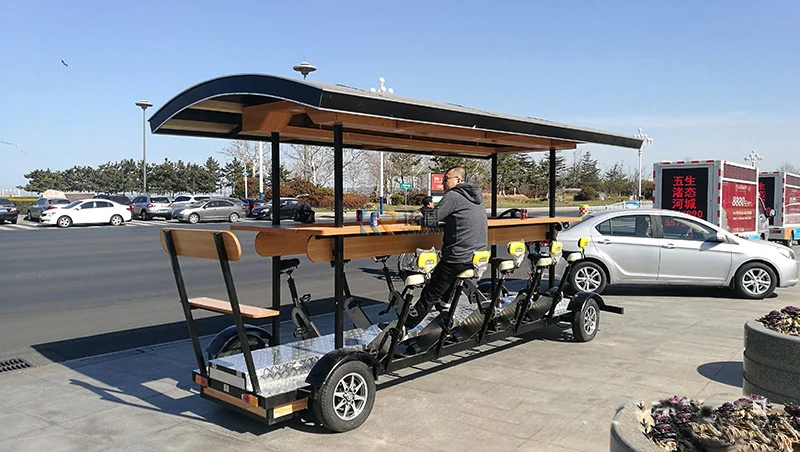 Mobile Bar Cart Electric Sightseeing Bus Party Bike for Sale