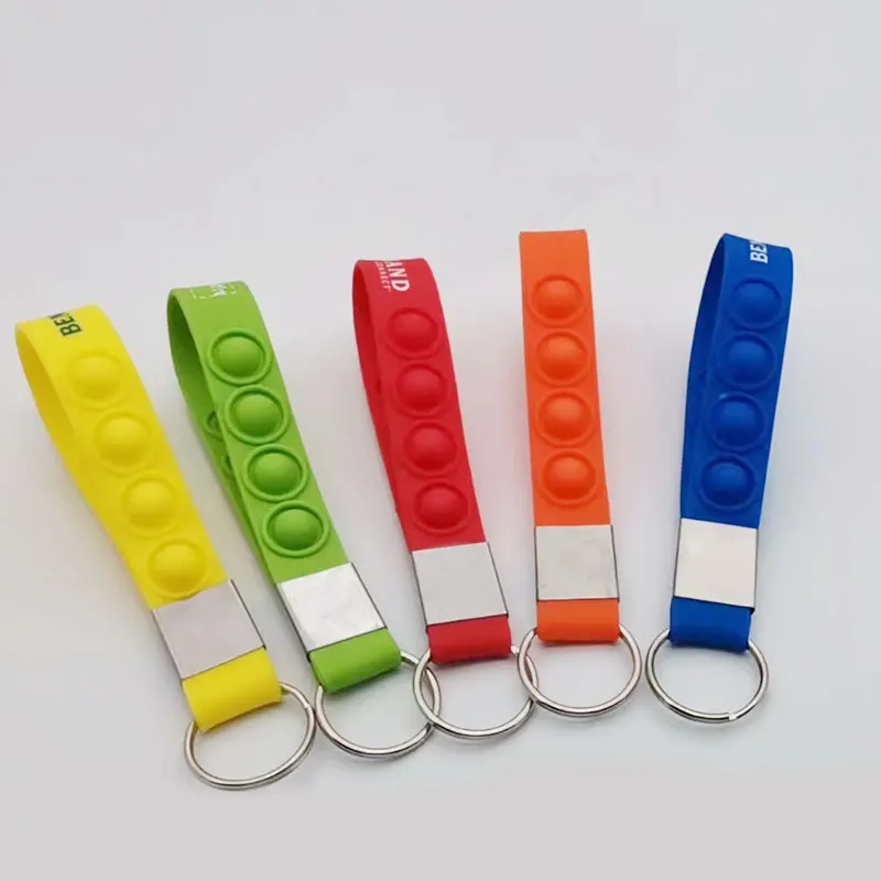 Promotional Push Pop Fidget Wrist Strap Keychain - Buy Wrist Keychain ...