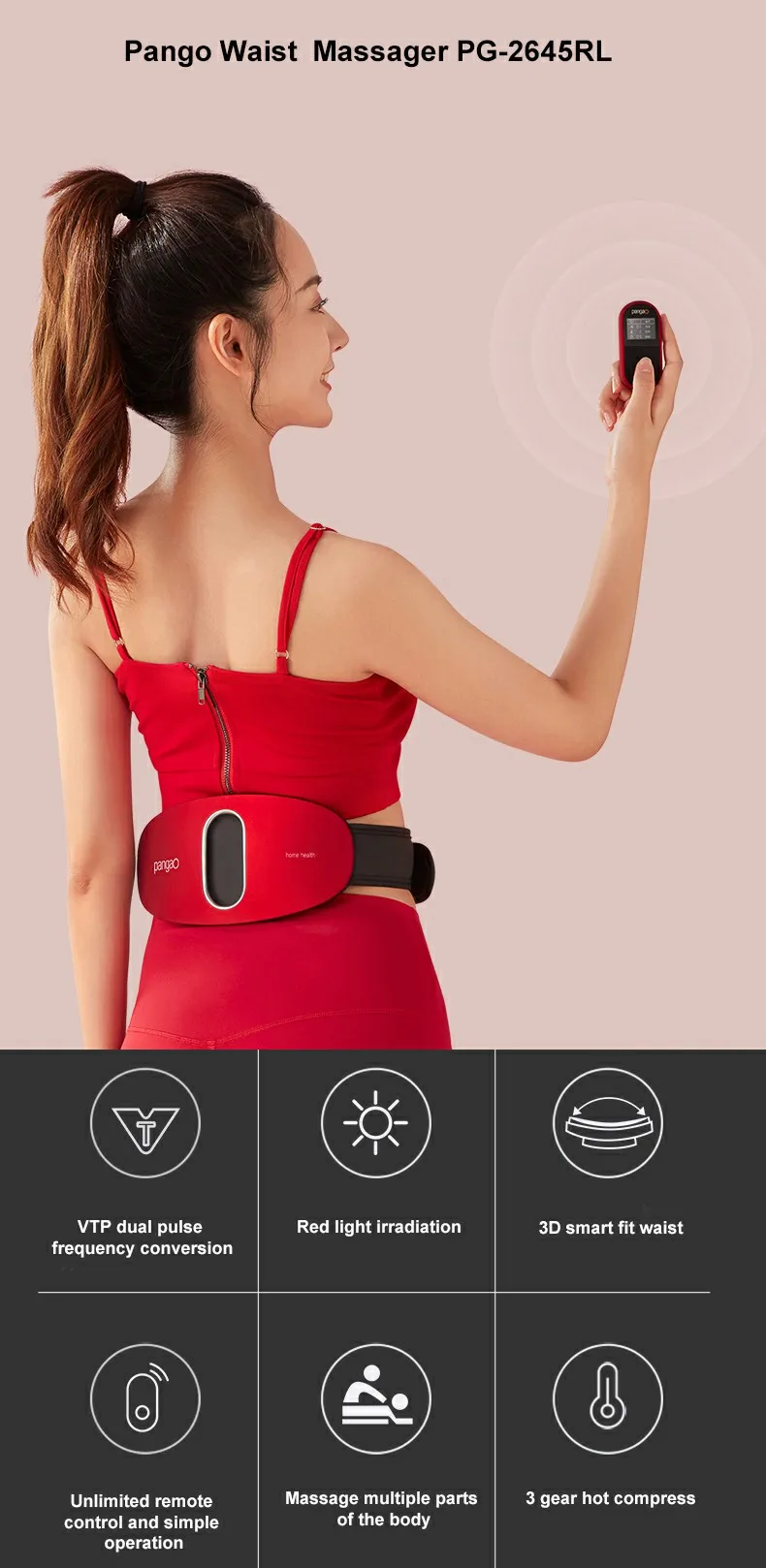 Medical Tummy Infered Waist And Abdomen Massaging Belt Lumbar Massager ...