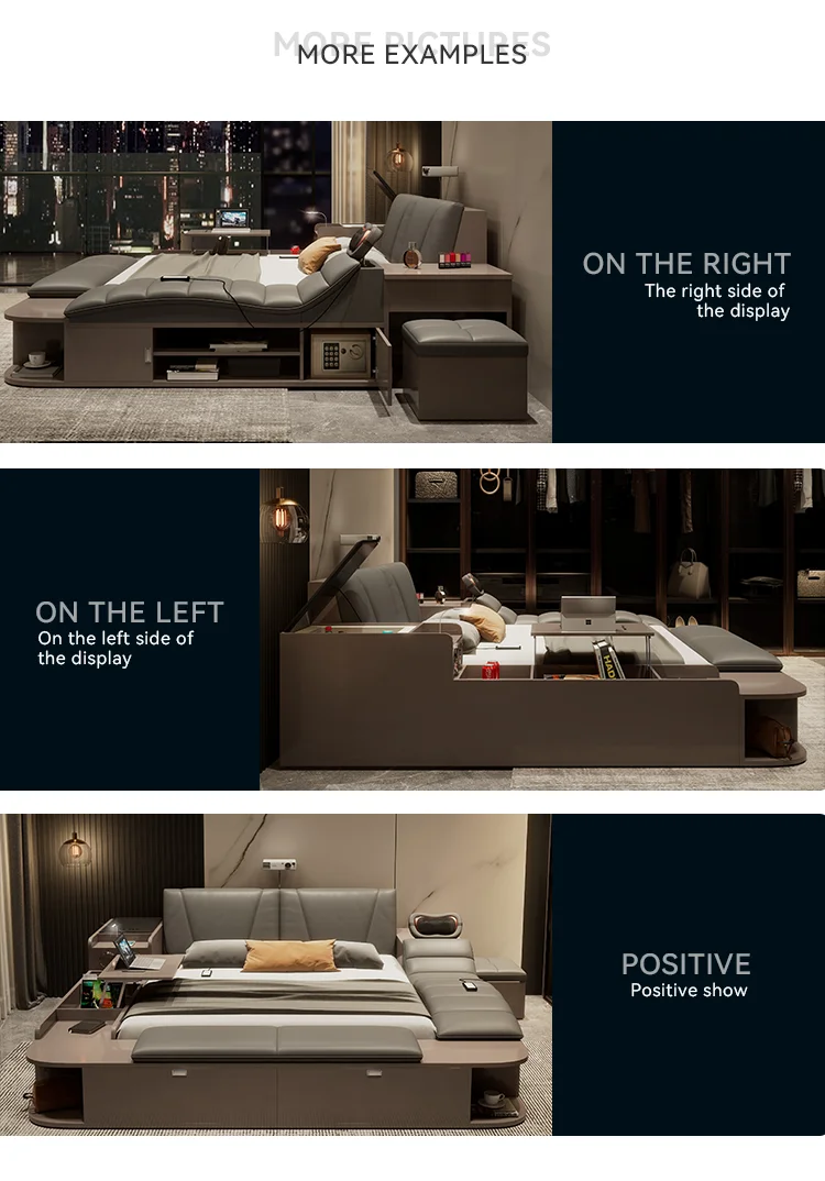 TV Lift Bed - Multifunctional Bed with Projector & Storage