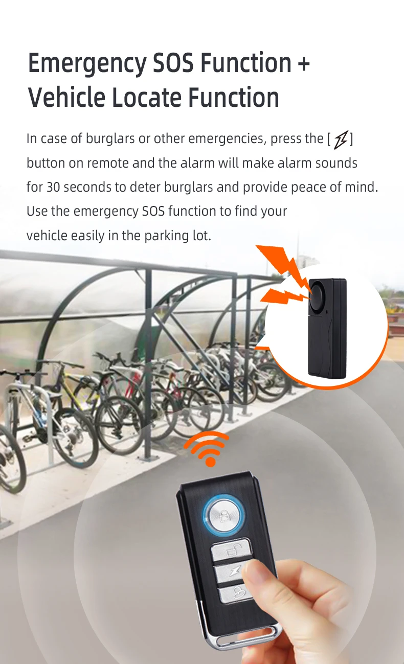 Vibration Detection Sensor Alarm for Windows, Doors, Cars & Bikes ...