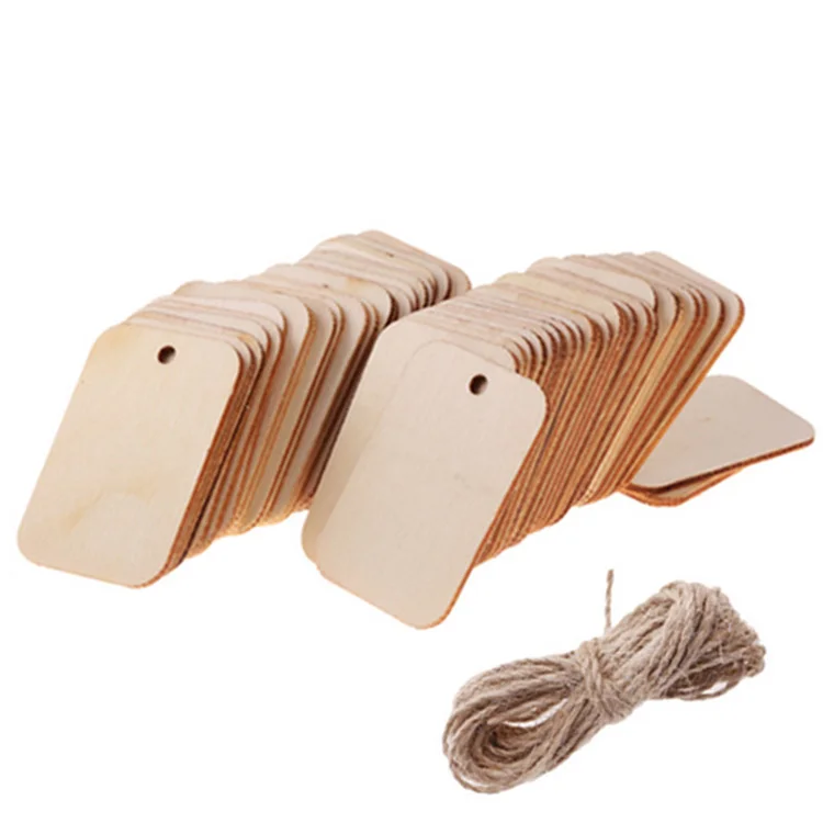 Cheap Unfinished Wood Name Tags with Hole Blank Wooden Luggage Tags ...