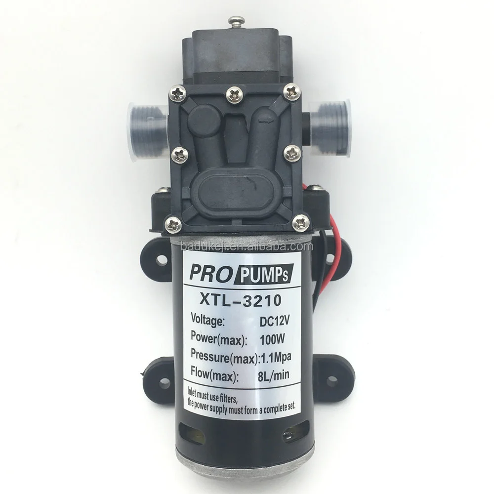 XTL-3210 12V 또는 24V 100W (8L 1.1Mpa) 브러시 DC 전기 다이어프램 펌프 물 펌프, 농업 스프레이 ...