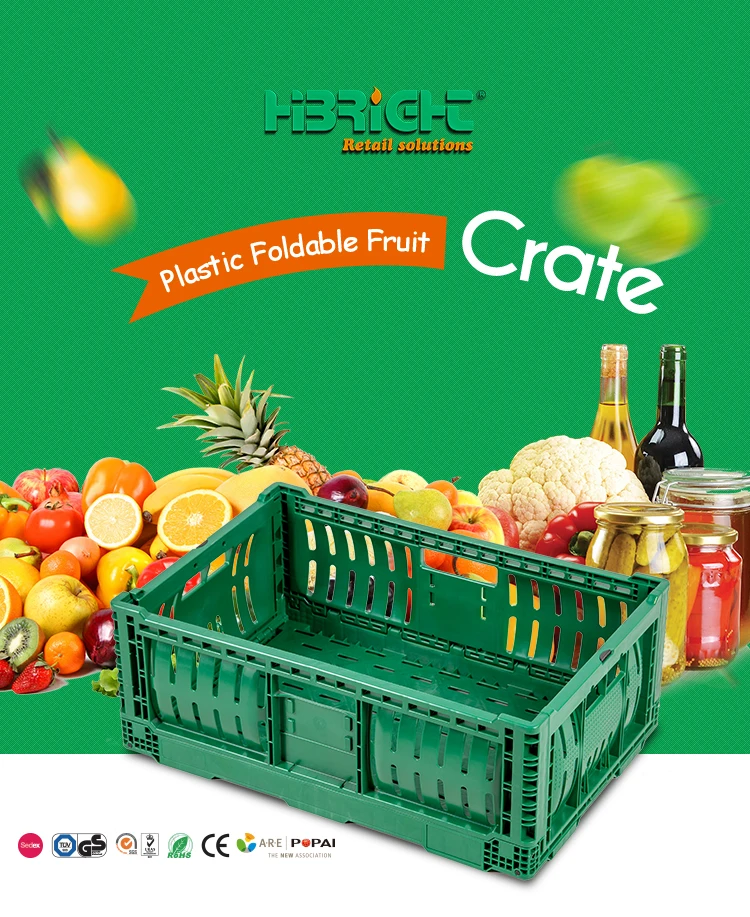 Fruit Vegetable Crates Plastic Storage Bins Collapsible Crate - Buy ...