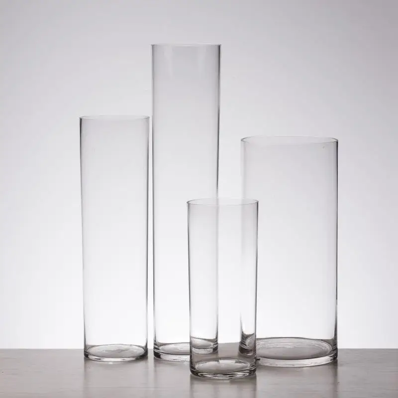 Elegant Modern Straight Tube Glass Vase For Home And Wedding Decoration ...