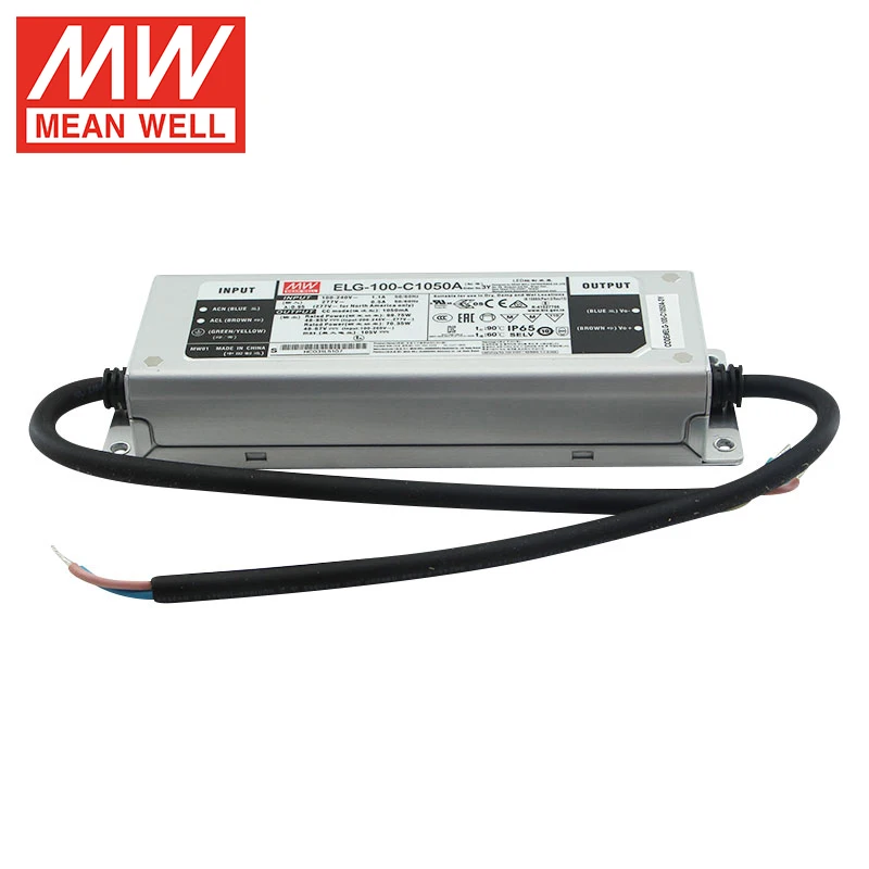 MeanWell Dali Dimmable IP67 LED Driver ELG-100-C1050A-3Y 100w 1050mA ...