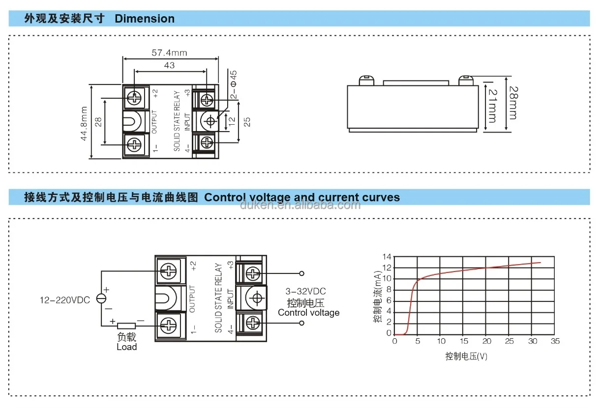 SSR 40DA Solid State Relay - 10A to 200A Single Phase Module