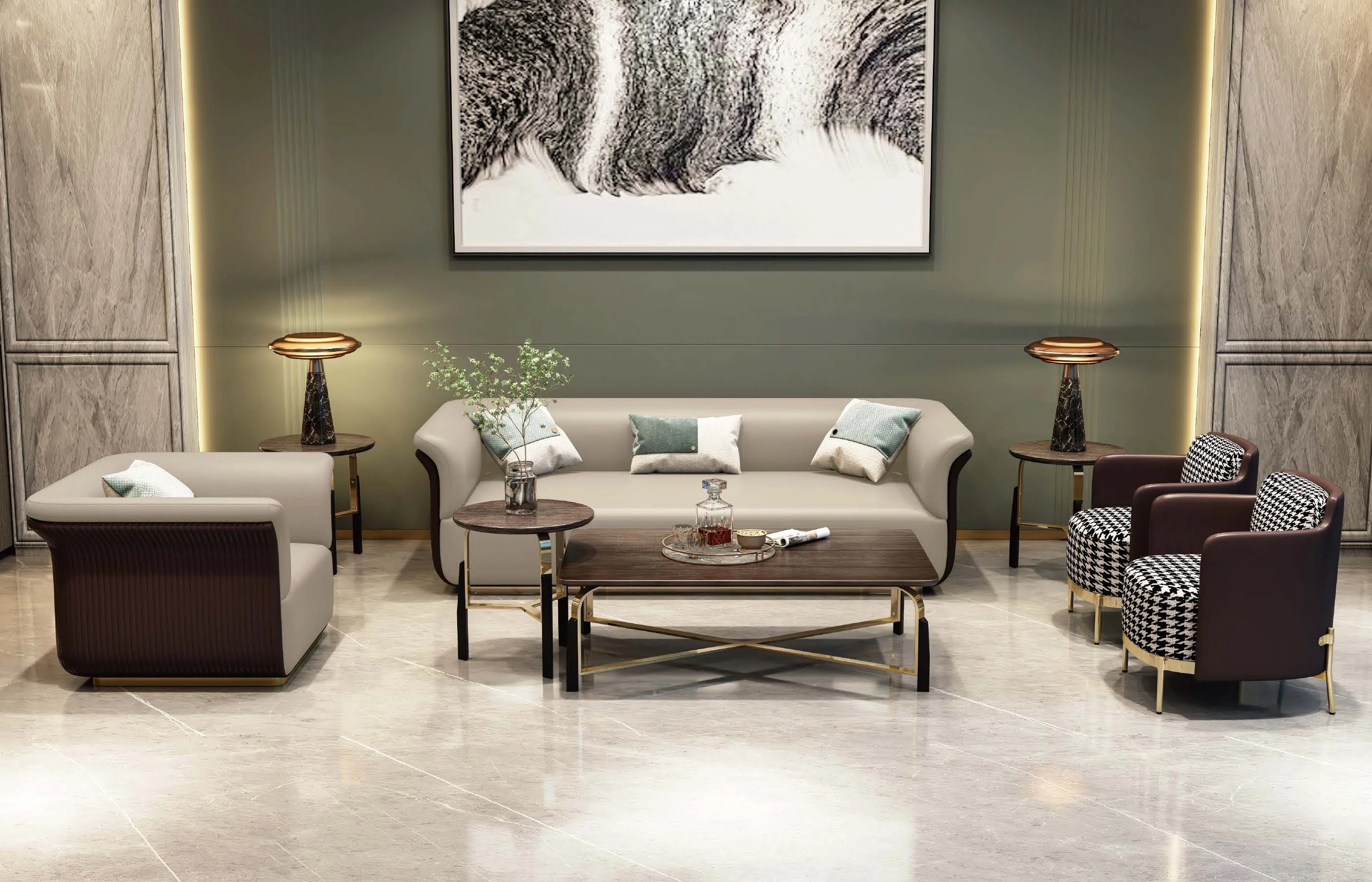 10 Feet Solid Black Walnut Electric Dining Table Set