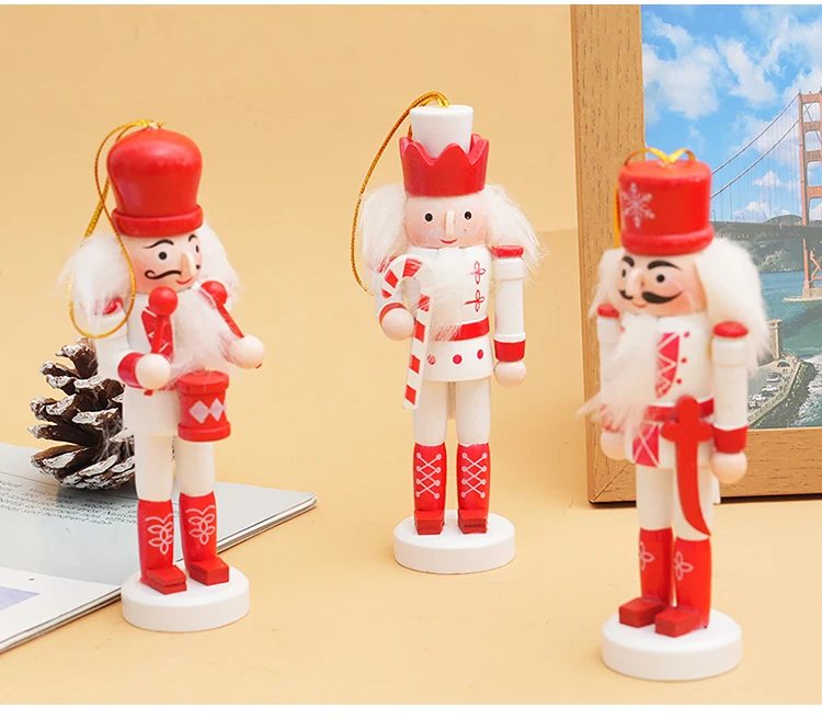 Factory Price Bulk 12cm 5pcs Mini Custom Wooden Nutcracker Soldier Set ...