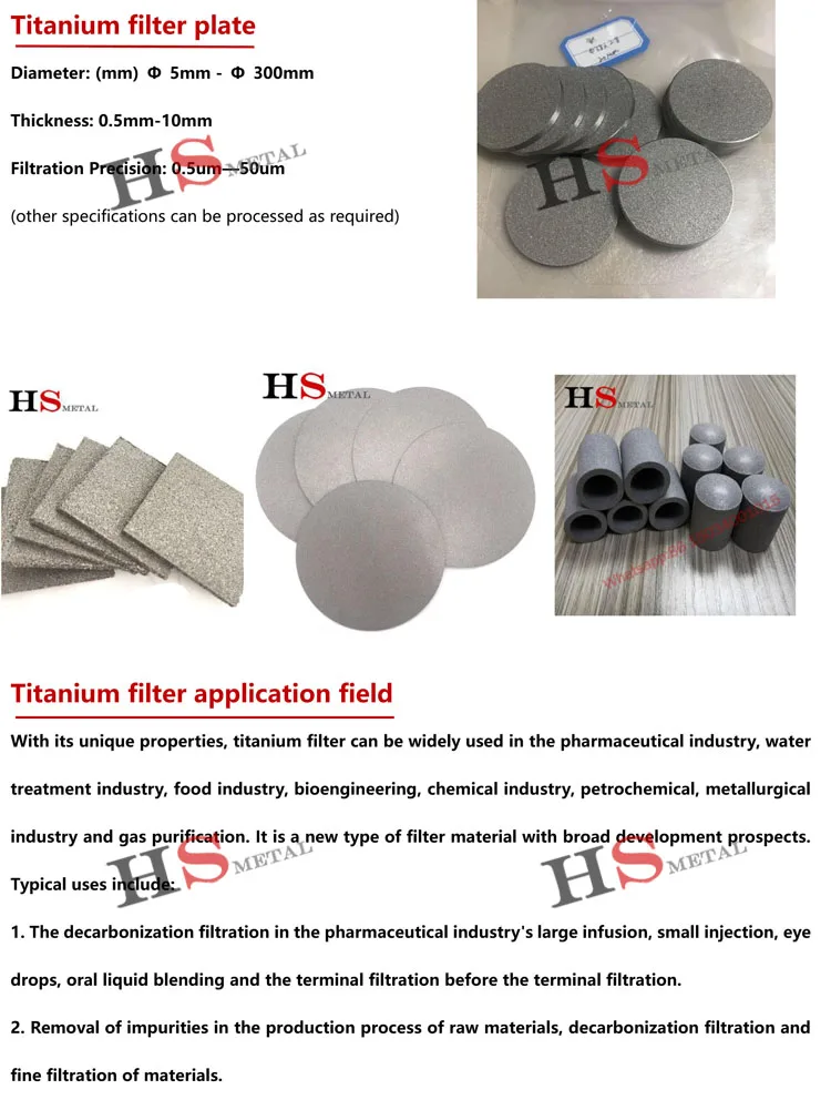 Titanium Powder Sintered Filter Material For Stp Treatment Plant ...