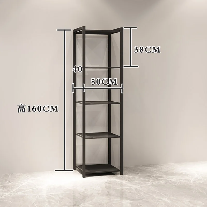 Black Clothing Rack Apparel Retail Clothes Shelving Garment Display ...