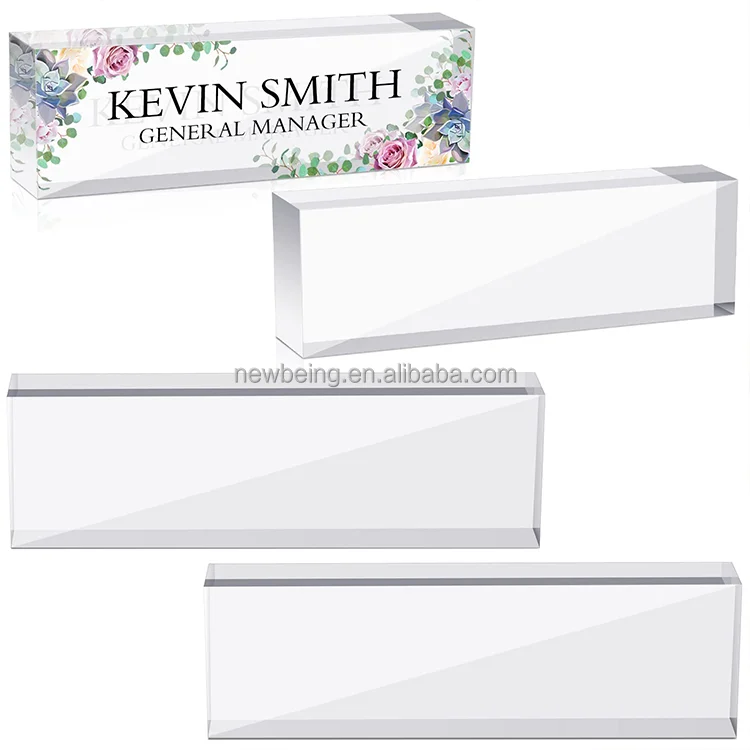 Custom Size Solid Acrylic Block Display - Transparent Cube