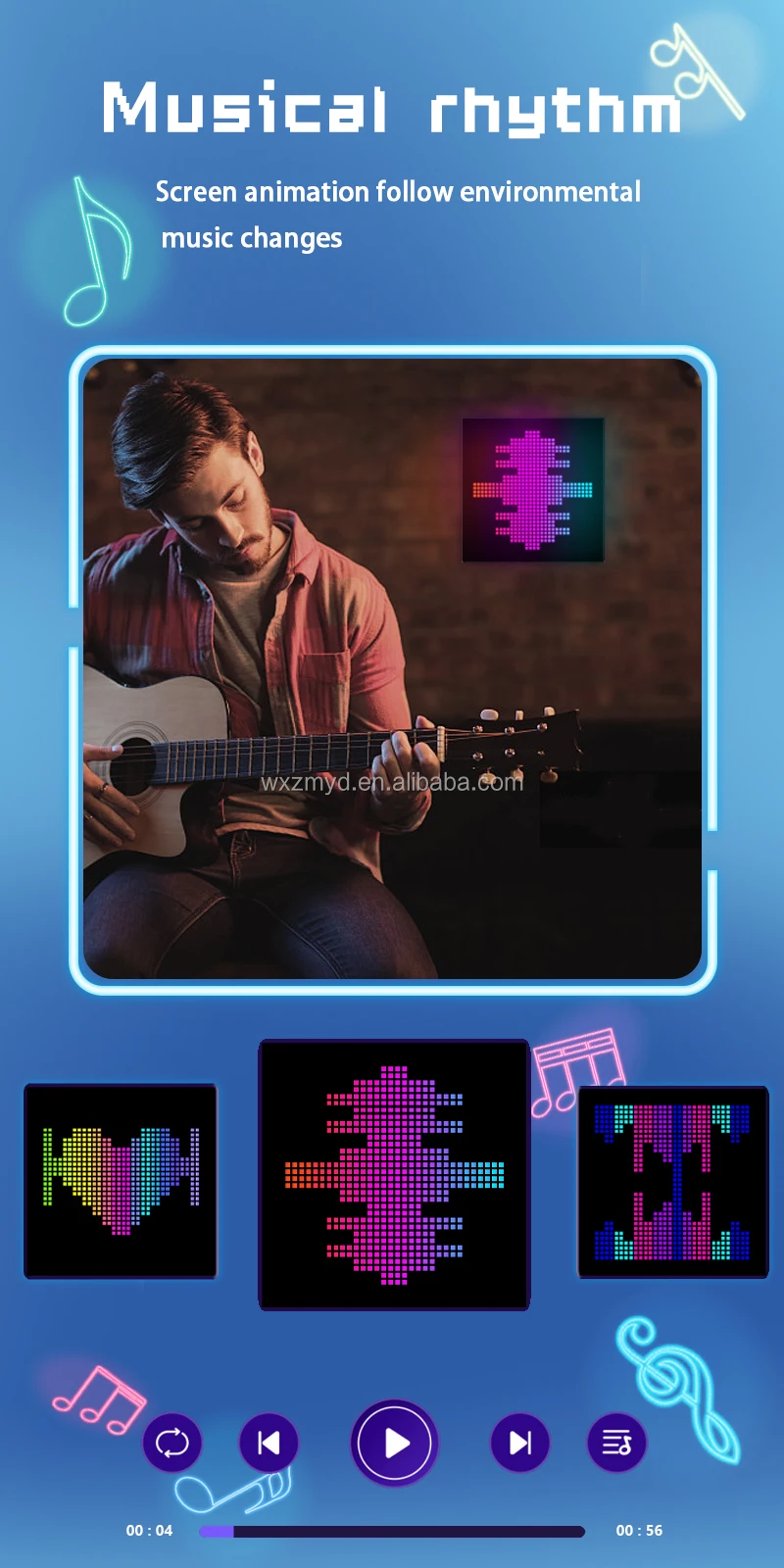 Smart Led Pixel Screen App Control Programmable Lights