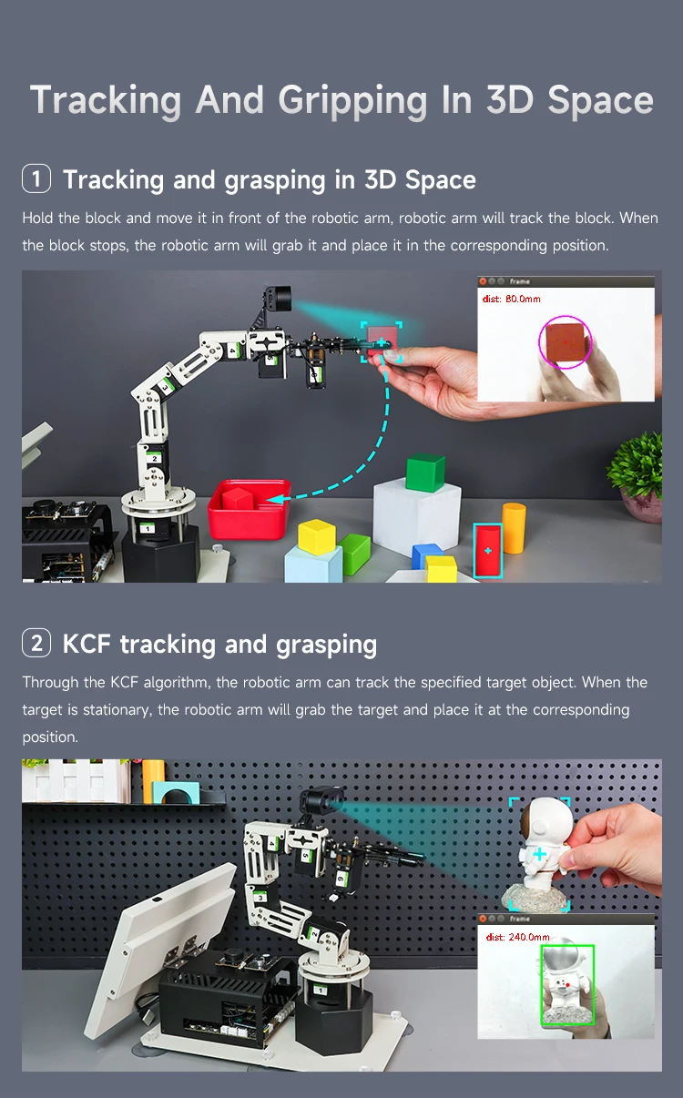 DOFBOT Pro 3D Depth Camera Vision Robotic Arm for Jetson NANO