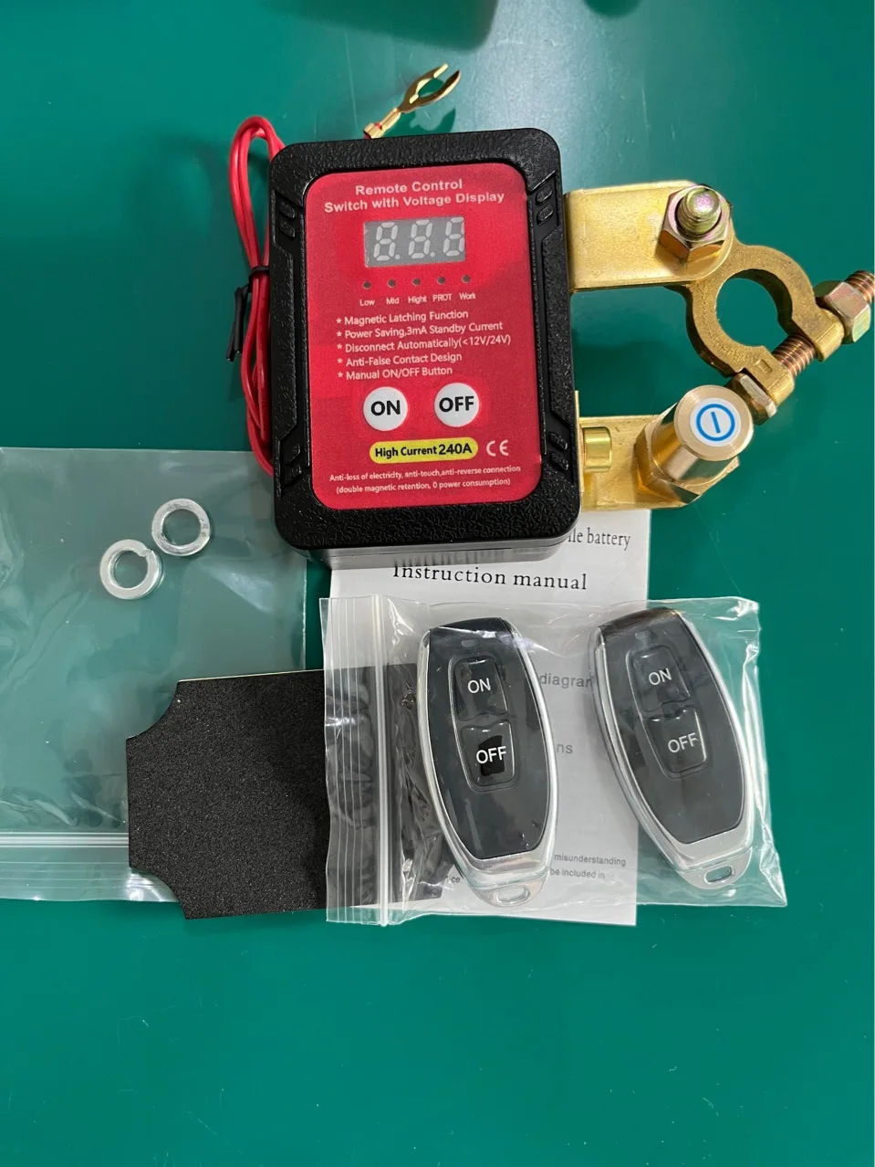 25 New 12V 240A Automatic Power-Off Combination Switch Remote Key ...