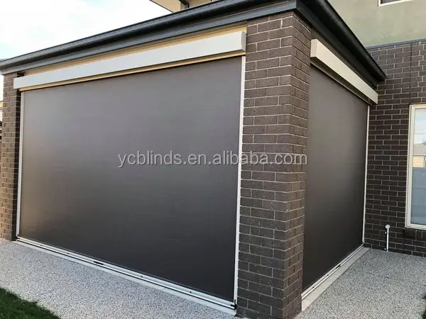 Custom Big Size Waterproof Fireproof Electric Outdoor Blinds