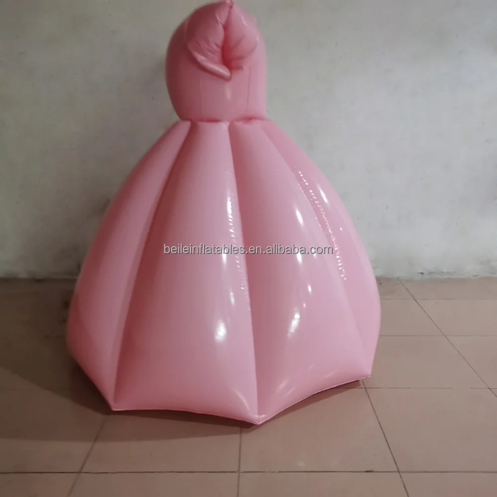 Beile Custom Quality Inflatable Pink Dress Pvc Princess Dress For Party ...