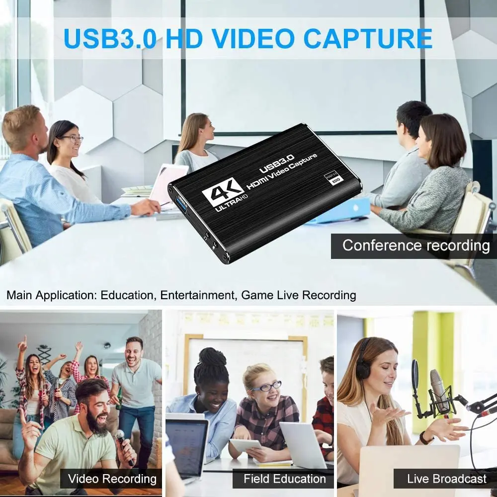 4k Input Hdmi To Usb3.0 Capture Card Dongle 1080p Hdmi Loopout Video ...