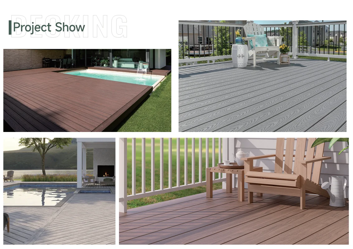 Weather Resistant Co-Extrusion Wood Grain WPC Decking Outdoor Wooden ...