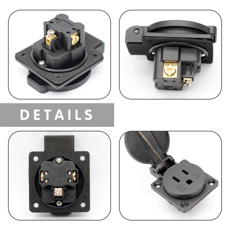 American Nema 5-15r 15a 125v Ip44 Us Power Surface Mounted Receptacle ...