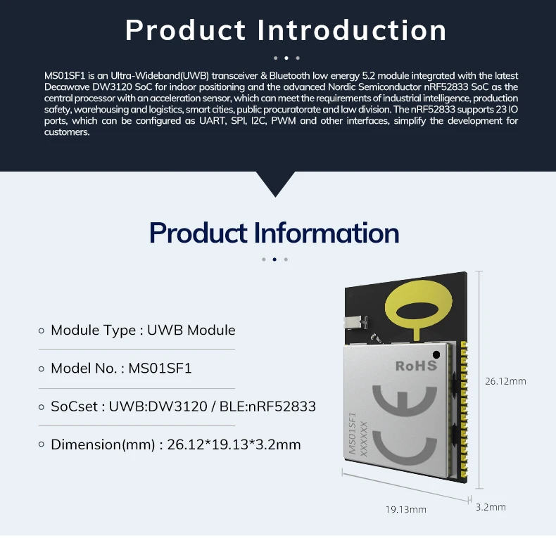 Qorvo Dw3120+nrf52833 (ble+uwb) Module 10-30cm High-precision Real Time ... Qorvo Dw3120+nrf52833 (ble+uwb) Module 10-30cm High-precision Real Time ...