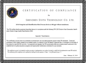 Dual Fingerprint Scanner Compact Fbi Fap 60 Fingerprint Live Scanner ...