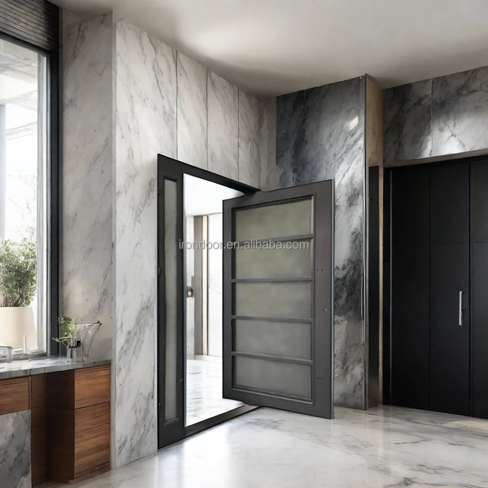 French Design Pivot Iron Door - Durable & Stylish