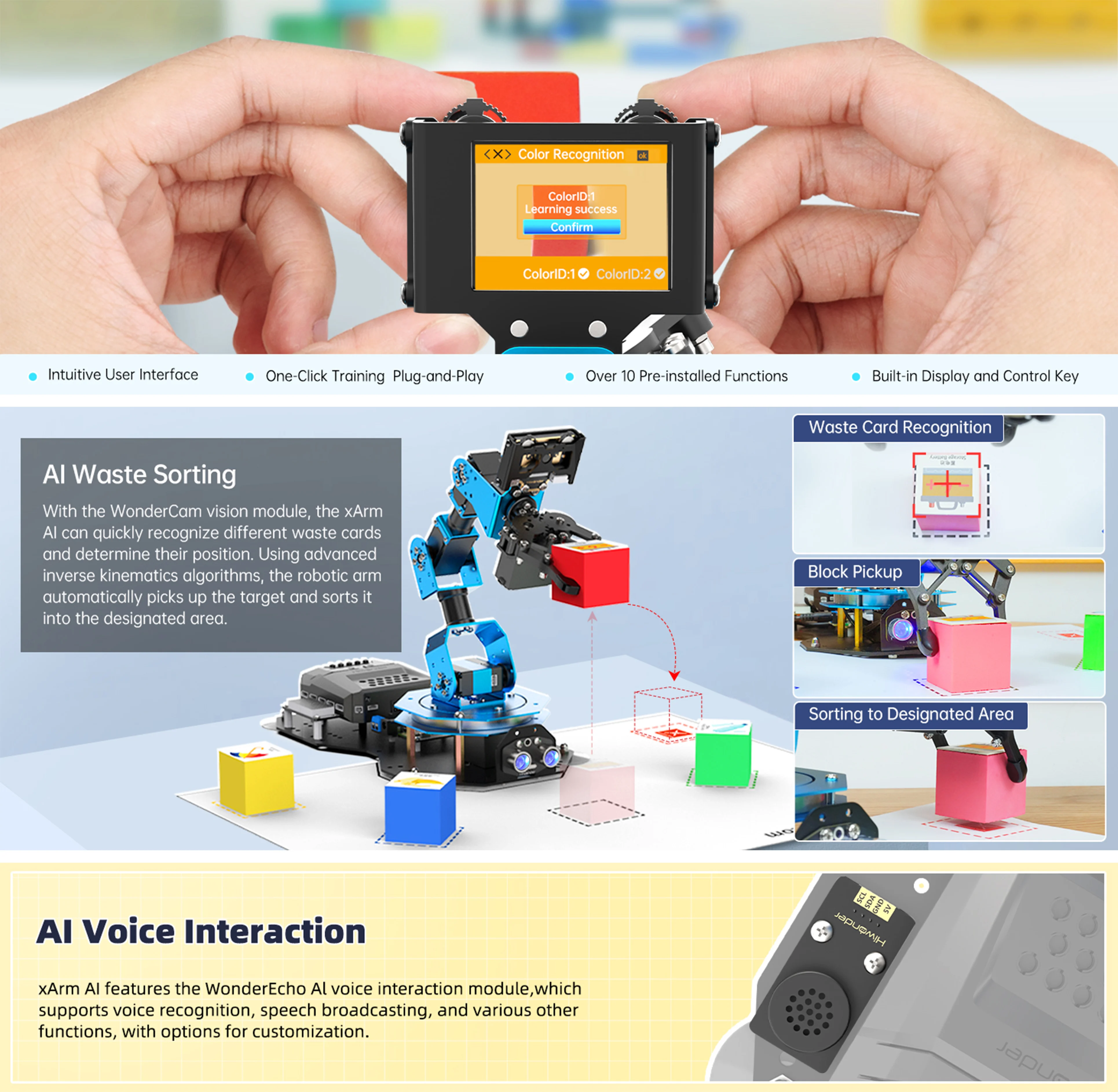 Hiwonder Xarm AI - Programmable Robot Arm for Education