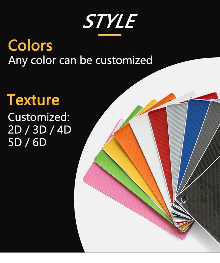 Carbon Fiber PVC Vinyl Wrap Soft Roll Film Car Sticker for 2D 3D 4D 5D ...