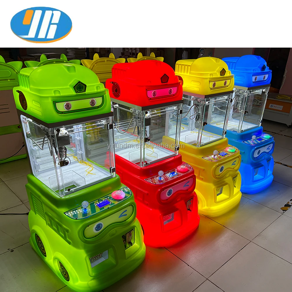Mini Fire Truck Crane Machine Amusement Coin Games With Plush Toy Claw ...