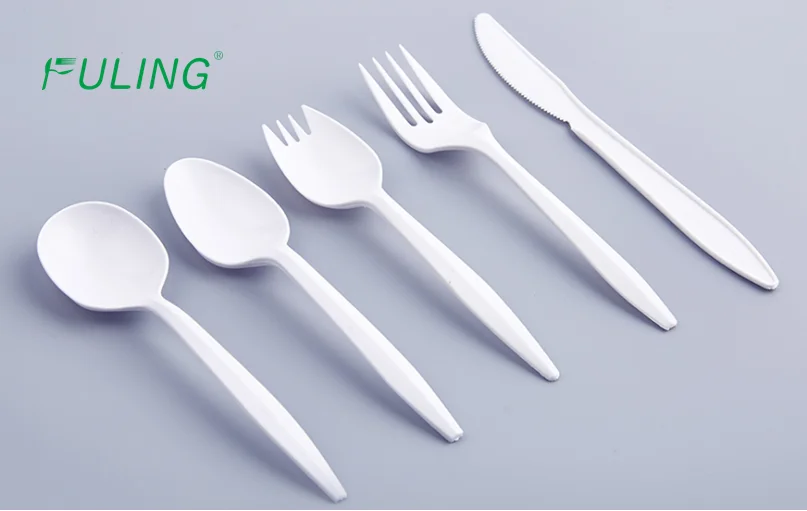 White Take Out Fast Food Forks Disposable Spoon And Fork Plastic Single ...