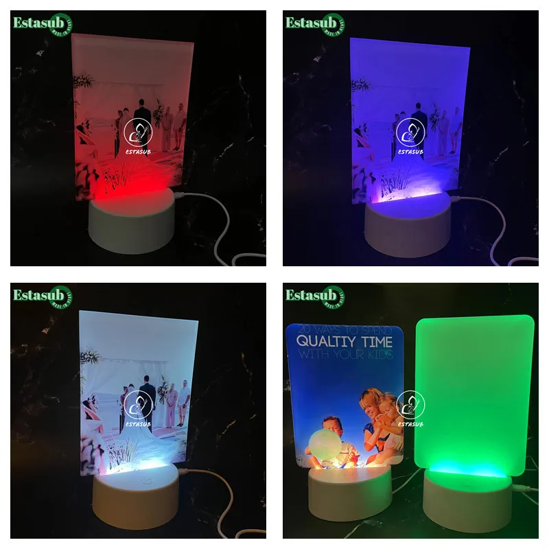 Wholesale Creative Sublimation Led Acrylic Blank Led Table Night Lamp ...