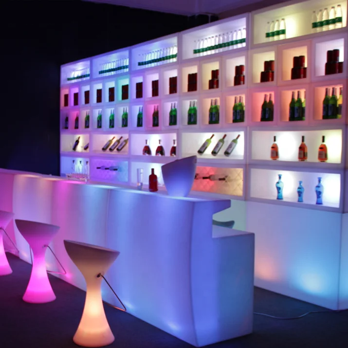 Lighting Led Portable Bar Table Sets Led Event Furniture Mobile Bar ...
