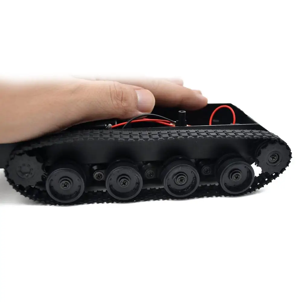 3V-7V Rc Tank Smart Robot Tank Car Chassis Kit Rubber Track Crawler For ...