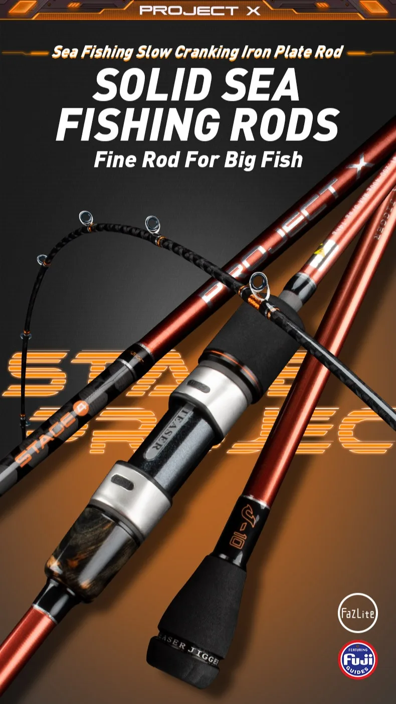J10 Fishing Rod Slow Pitch Jigging Rod 1.91cm Casting/spinning Rod Fuji ...