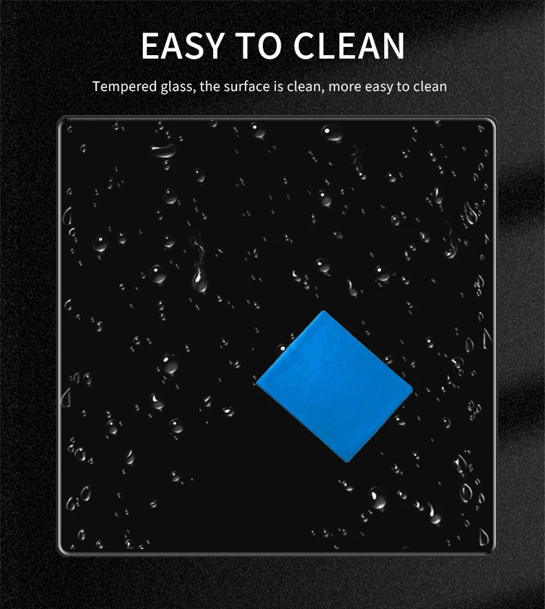 Factory Direct 16A Glass Tempered Round Socket - 220V EU Wall Electric ...