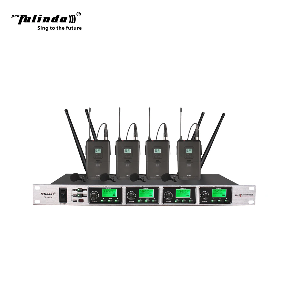 4 Channels UHF Conference Microphone System by Fulinda