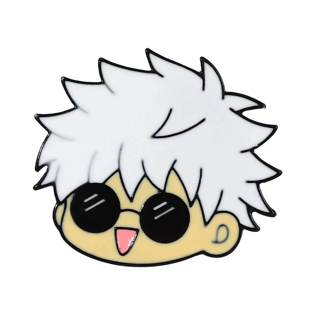 Jujutsu Kaisen Enamel Pins Gojo Satoru Eye Patch White Hair White Cats ...