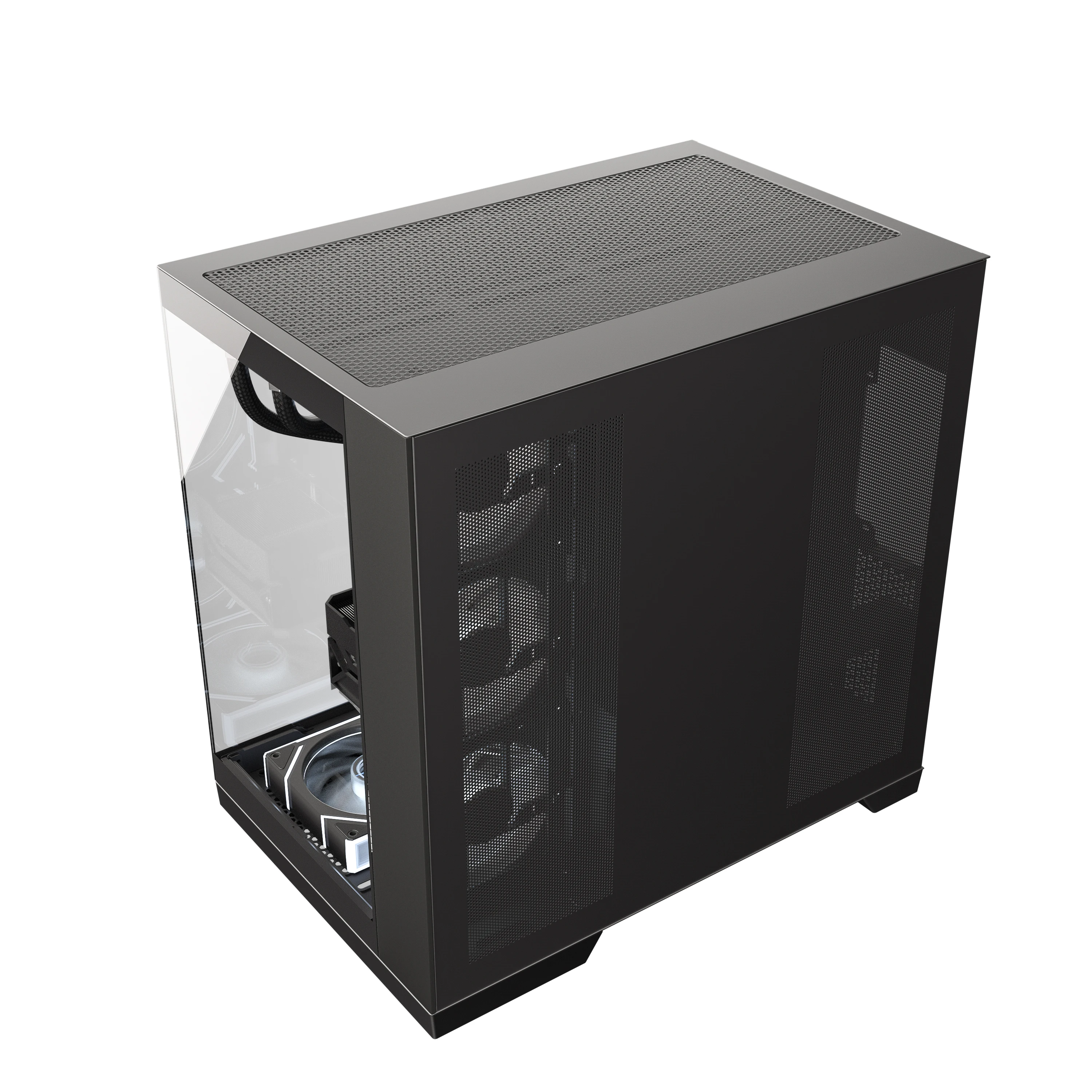 Modern Aesthetic Dual Chamber Computer Case - Gaming Cooling
