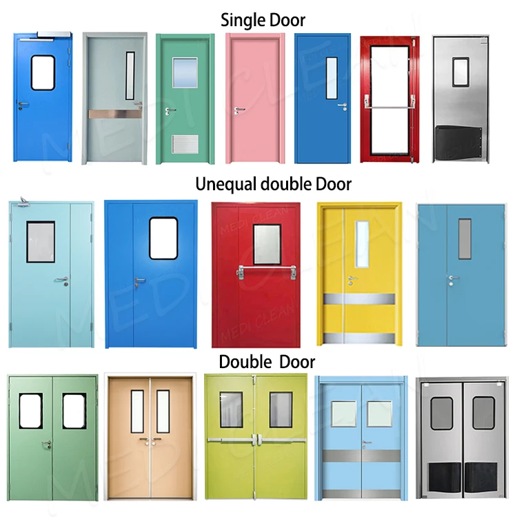 Customized Clean Operating Room Metal Cleanroom Door Medical Office ...