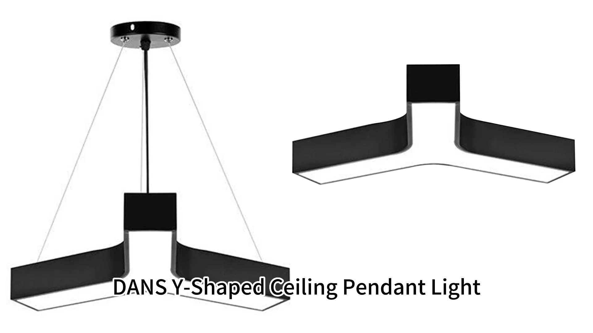 Architectural Linear Pendant Light 36w Blue Light Y Shape Ceiling Led ...