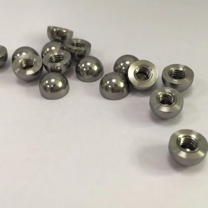 Customized Solid Tapped Threaded Half Stainless Steel Hemisphere with ...